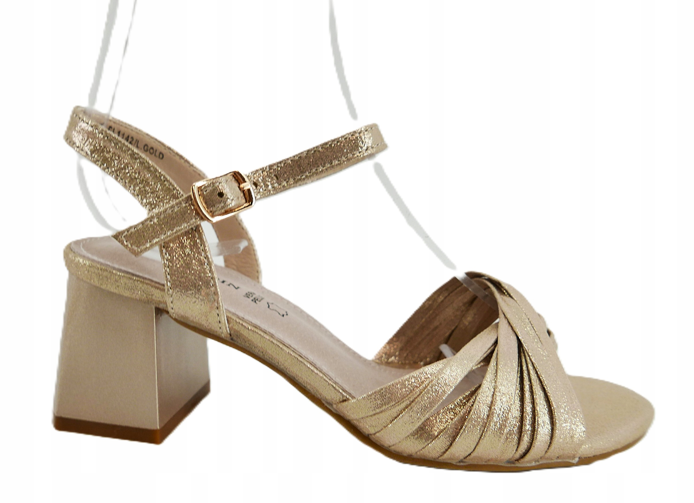 GOODIN SANDAŁY CZÓŁENKA DAMSKIE PANTOFLE ZŁOTE SKÓRA EKO R36 • Cena ...