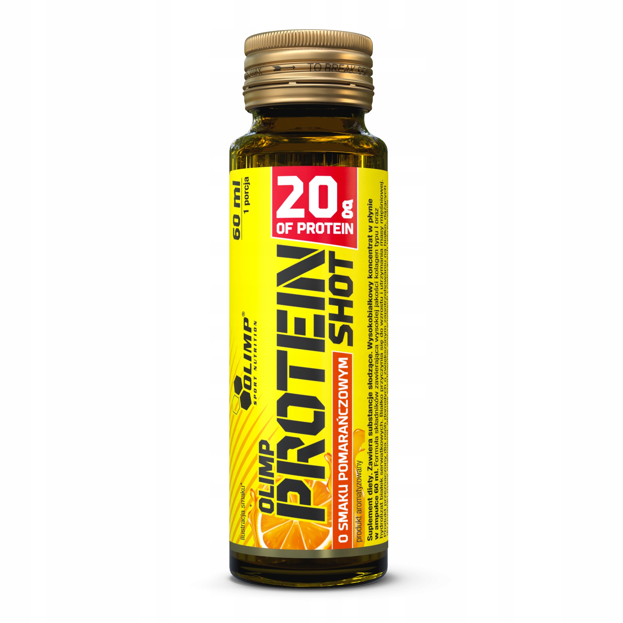OLIMP PROTEIN SHOT 60ml BIAŁKO WHEY WPC WHEY KOLAGEN BIAŁKO SERWATKOWE ...