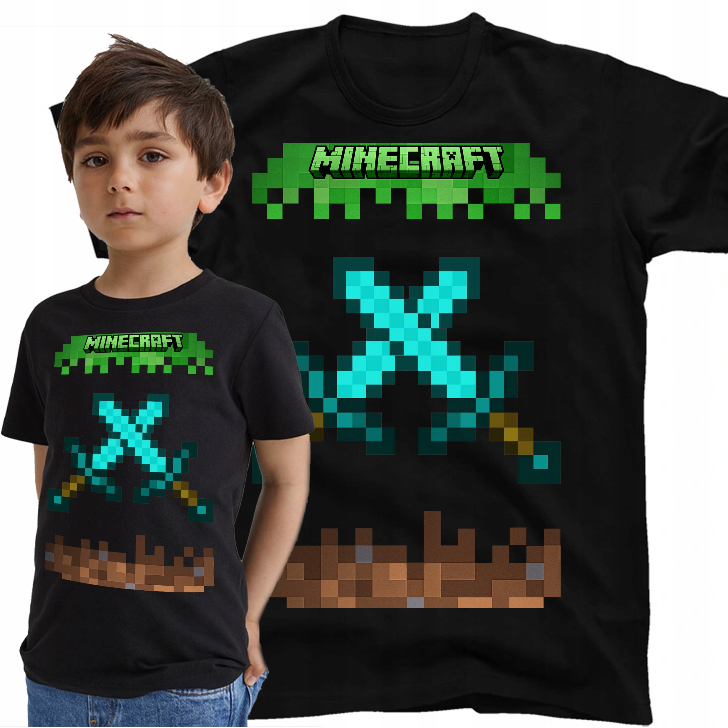 KOSZULKA DZIECIĘCA MINECRAFT PREZENT 7-8 Y4 13955212195 - Allegro.pl