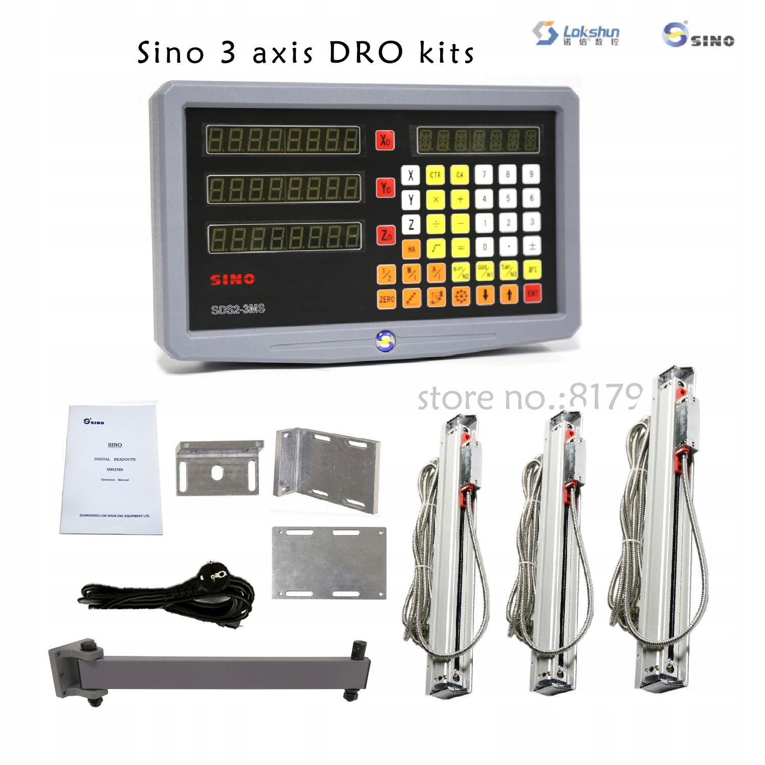 3pcs Optical linear scale and SINO Digital Readout (SINO) • Cena, Opinie • Mierniki i aparat ...
