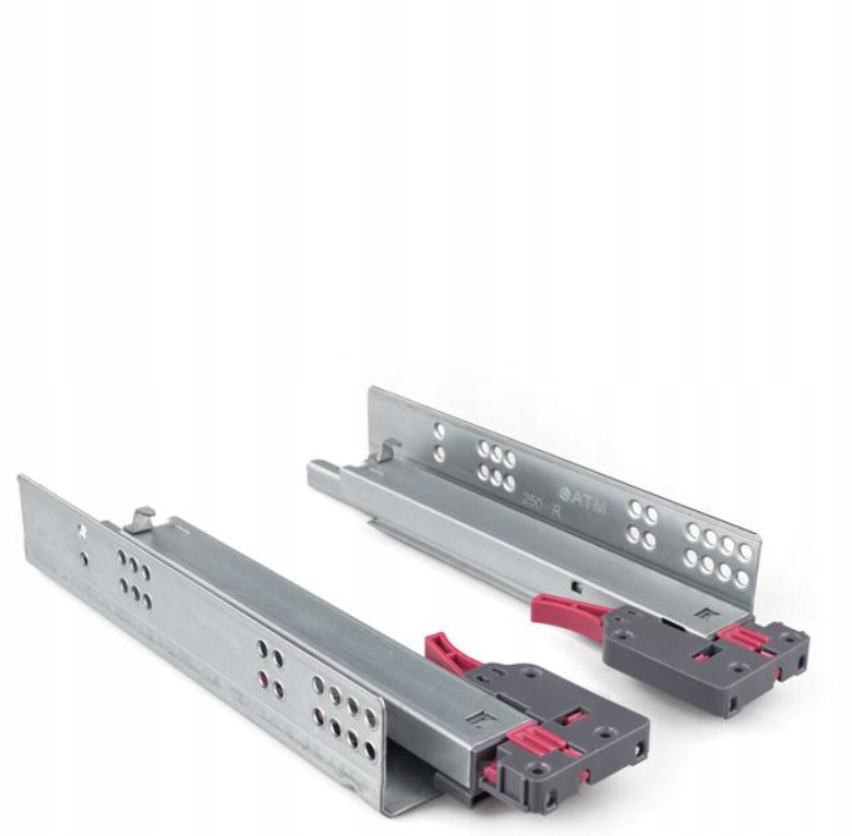 Prowadnica dolnego montażu TANDEM 400 PK-125 Push to Open 3D pełen ...