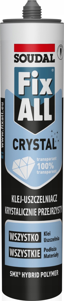 Купить КЛЕЙ-ГЕРМЕТИК SOUDAL FIX ALL FIXALL CRYSTAL: отзывы, фото и ...