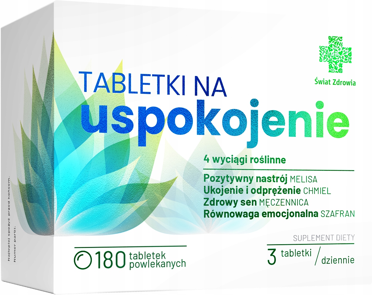 Tabletki na uspokojenie 180 tabl. ŚWIAT ZDROWIA (5907553011314) • Cena ...