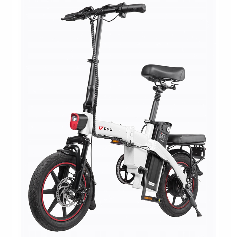 Składany rower elektryczny DYU Mały E-Bike Czarny - 4537365597617 ...