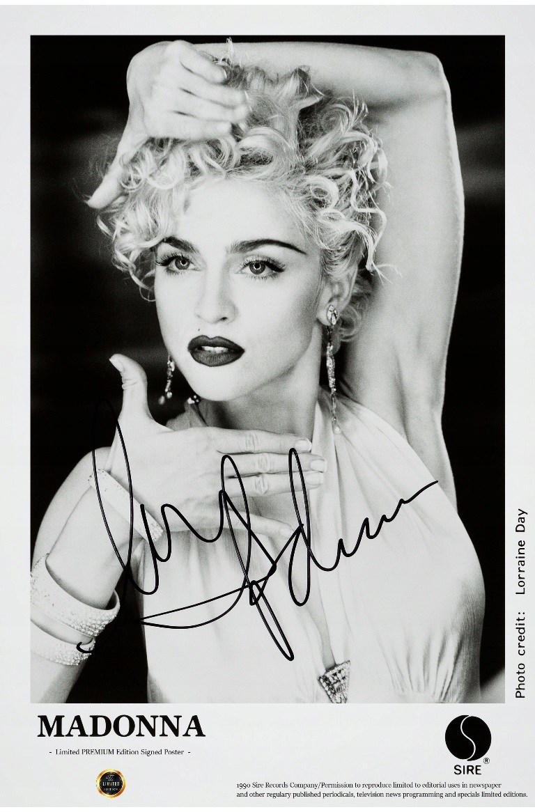 MADONNA (1990) FOTO/POSTER PREMIUM - AUTOGRAF !!! 14905124985 - Sklepy ...