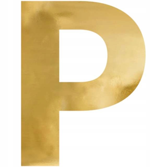 LITERA literka P złota LUSTRZANA duża 60 cm (5904555004696) • Cena ...