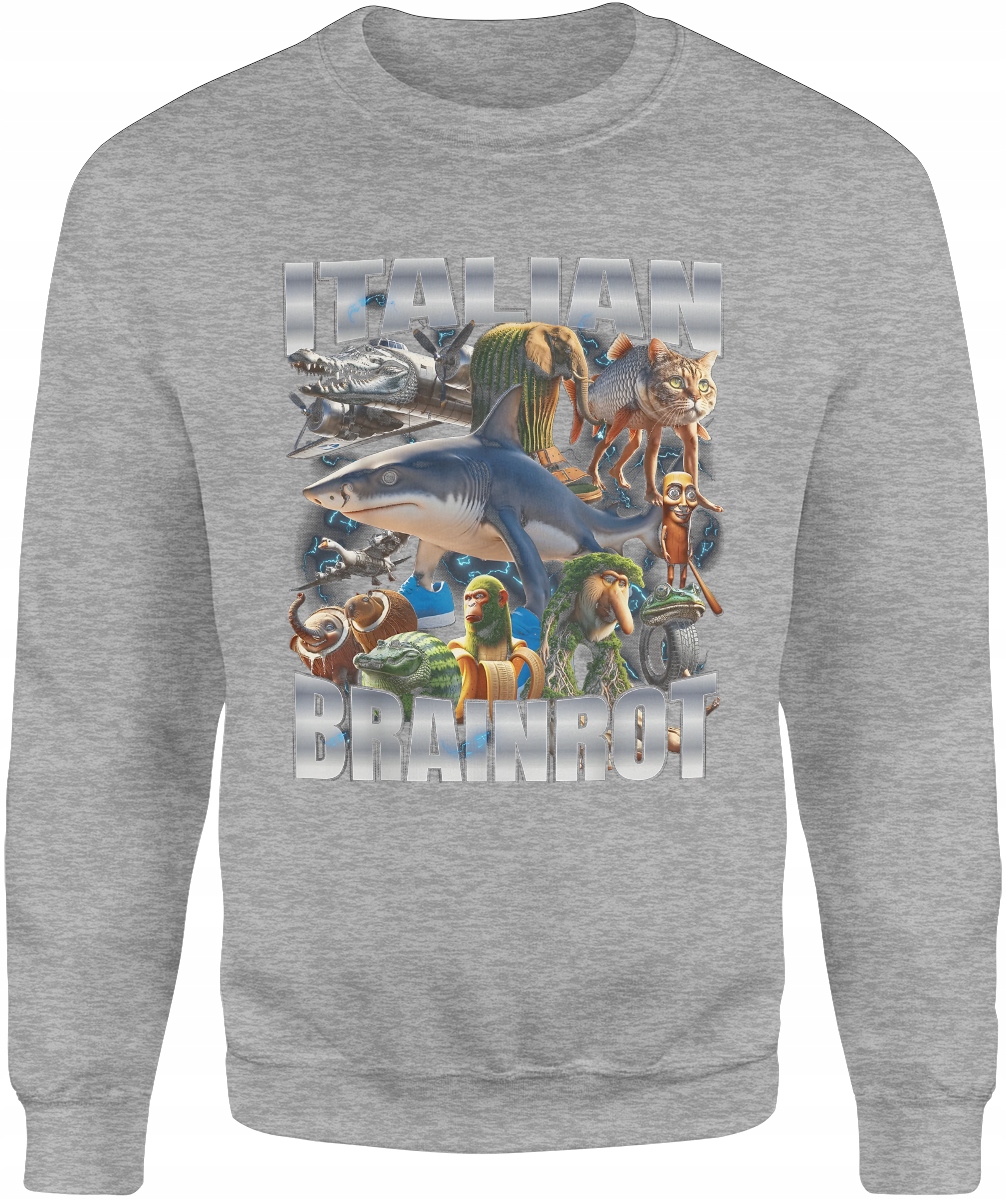 ITALIAN BRAINROT BLUZA TRALALERO TRALALA TIK TOK MEMY MEME MĘSKA L ...