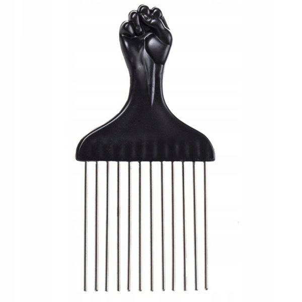 AFRO PICK Comb Fist Grzebień z Metalowymi Zębami 13248491418 - Allegro.pl