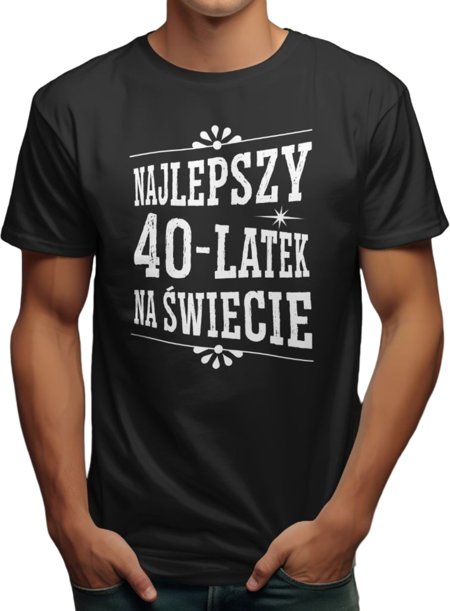 KOSZULKA MĘSKA NA 40 URODZINY NAJLEPSZY 40 LATEK NA ŚWIECIE + GRATIS • Cena, Opinie • T-shirty ...