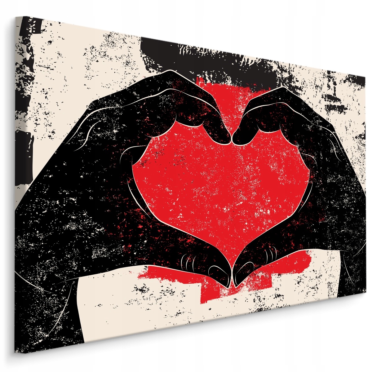 Obraz do Sypialni Ręce SERCE Malunek Retro 70x50 • Cena, Opinie - Allegro