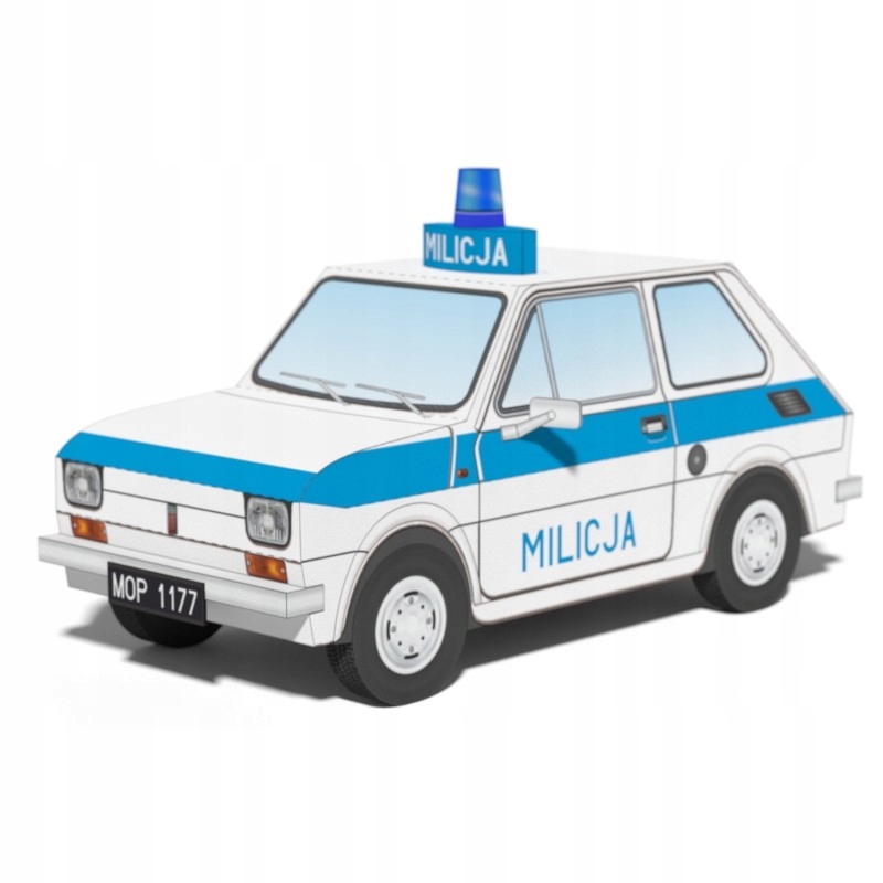 Fiat 126p Milicja - KEx115 • Cena, Opinie • Modele kartonowe ...