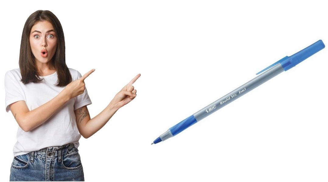 Długopis BIC ROUND STIC EXACT niebieski (3086123350571) • Cena, Opinie ...