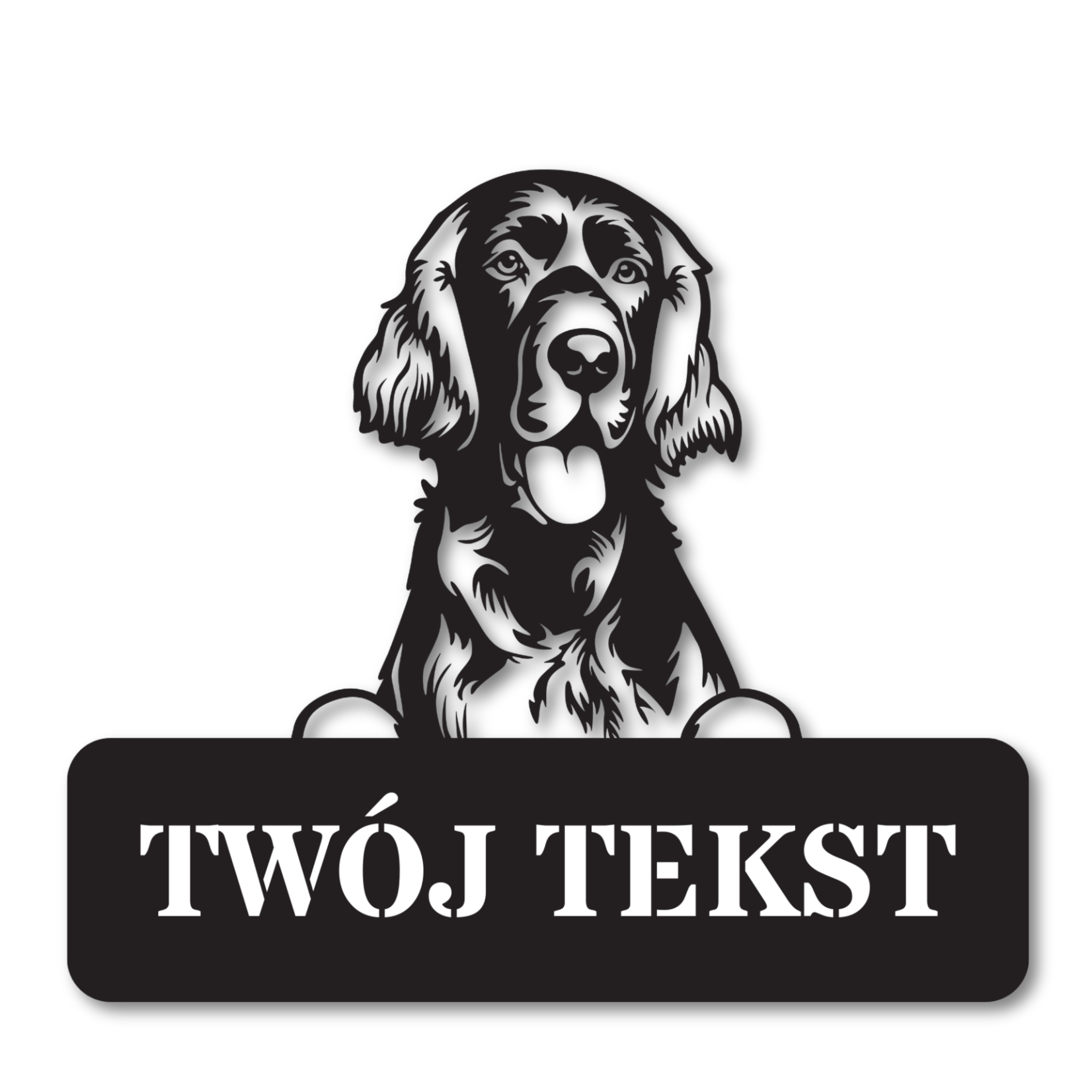 TABLICZKA PIES DEKORACJA ŚCIENNA Seter irlandzki OBRAZ AŻUROWY * Imię ...