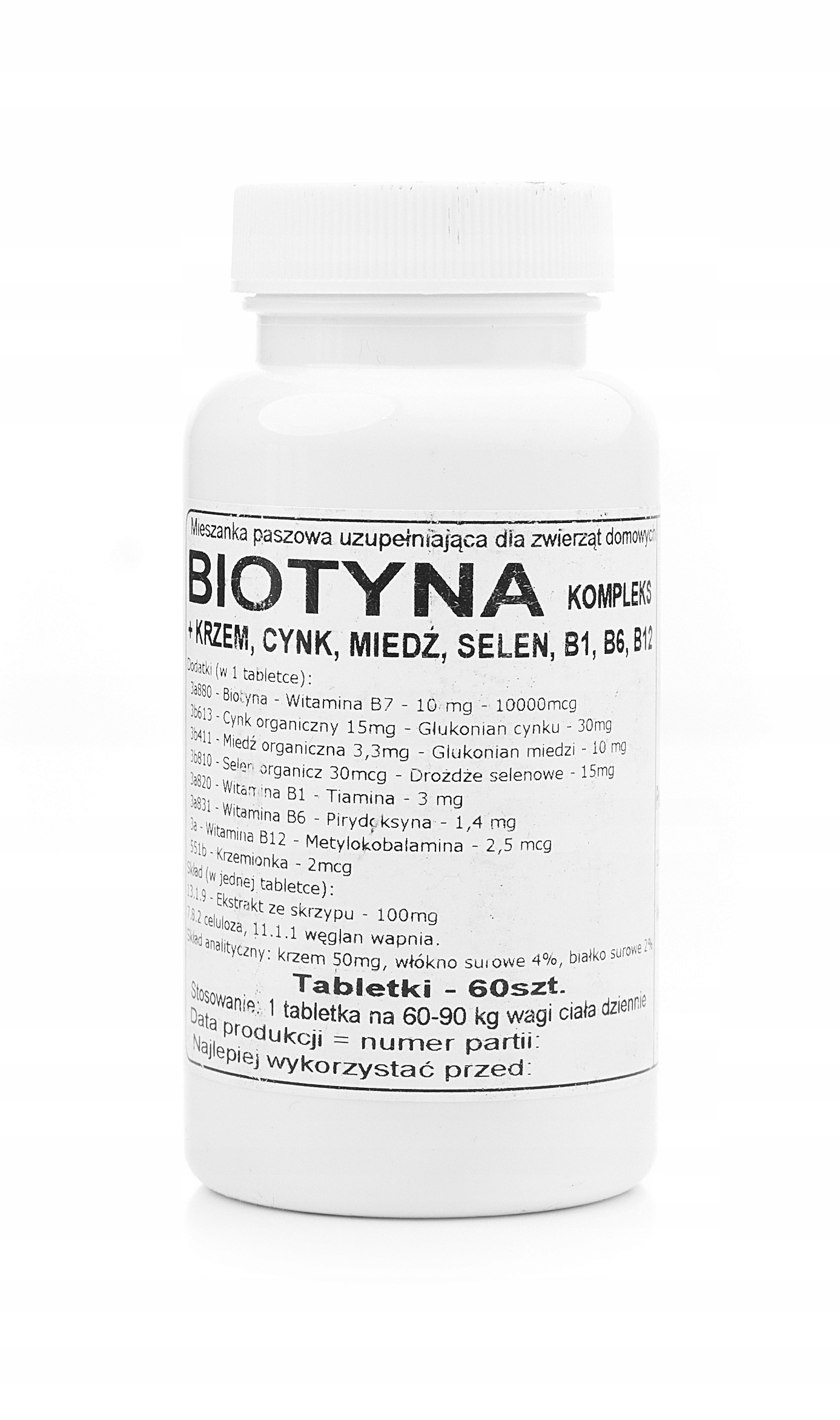 Biotyna kompleks SKÓRA WŁOSY PAZNOKCIE 60 kapsułek Podkowa ...