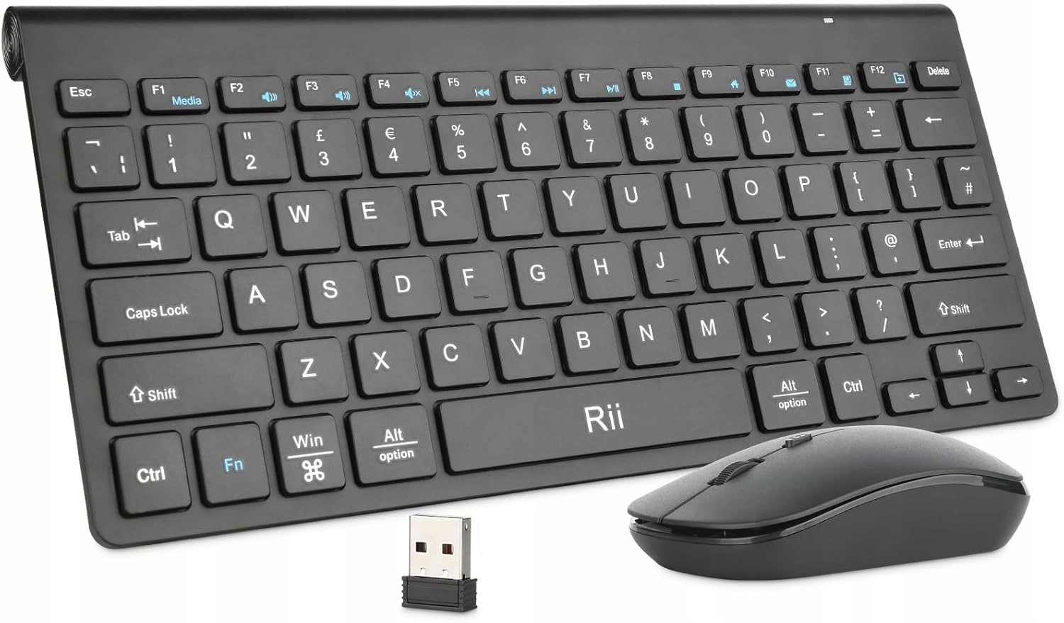 Zestaw Klawiatura i mysz bezprzewodowa RII RK207, ultracienka, 2.4G ...