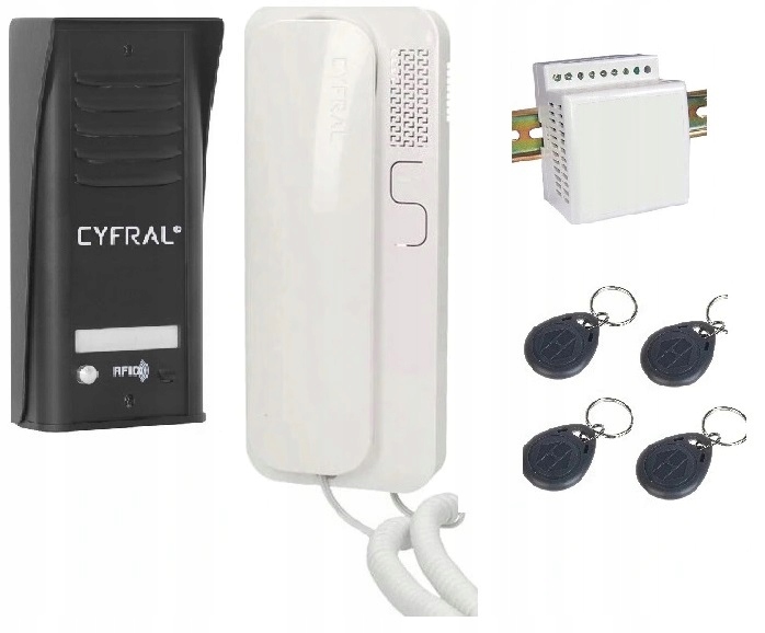 DOMOFON CYFRAL COSMO 2-ŻYŁY 1-RODZINNY 4 BRELOKI • Cena, Opinie ...
