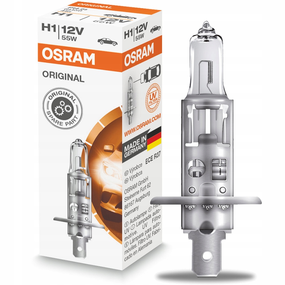 OSRAM H1 ORIGINAL LINE OEM ŻARÓWKA SAMOCHODOWA 12V 55W HOMOLOGACJA ...