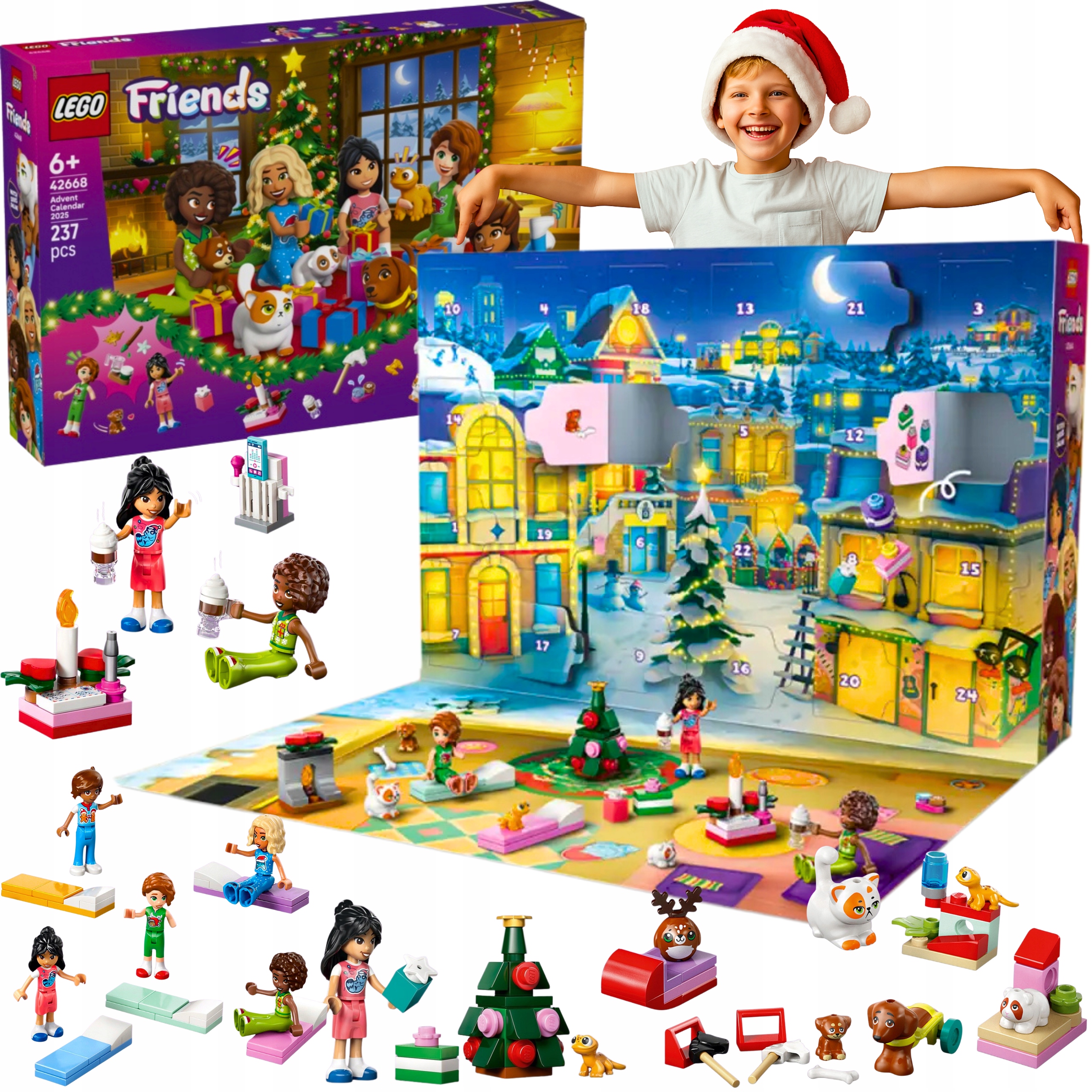 LEGO FRIENDS 42668 KALENDARZ ADWENTOWY NA 2025 ROK KLOCKI LEGO ...