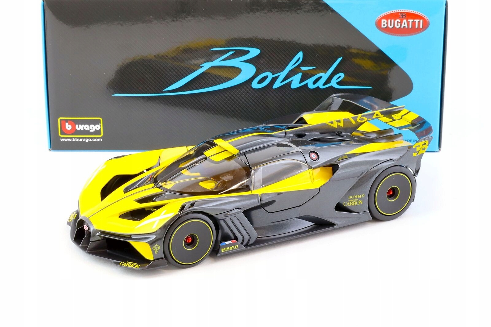 Bugatti Bolide W16.4 2020 Bburago 1:18 1/18 Yellow - porównaj ceny ...