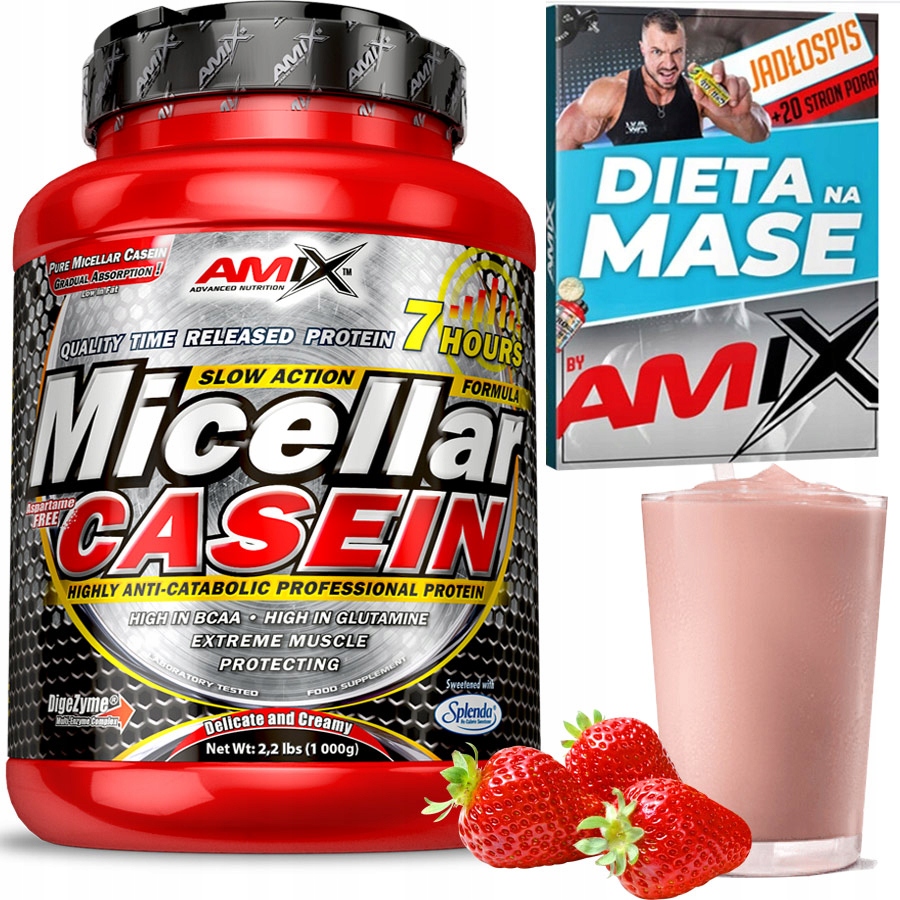 KAZEINA NA NOC, Odżywka białkowa białko Amix Micellar Casein 1kg ... KAZEINA NA NOC, Odżywka białkowa białko Amix Micellar Casein 1kg ...