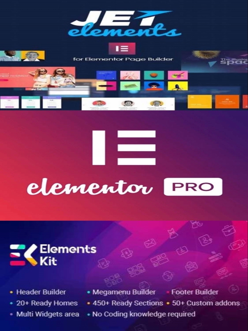 Elementor Pro bővítmény + ElementsKit + Jet Elements JetElements Wordpress, • Ár, Vélemények ...