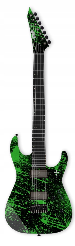 ESP USA M-7 HT Baritone Alien Blood Spatter - Baritongitár, • Ár ...
