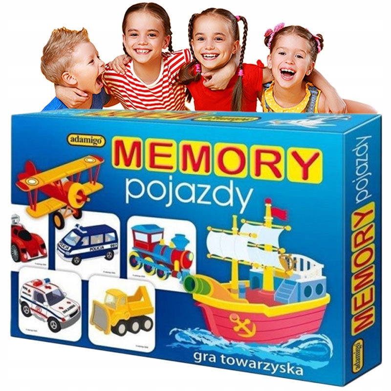 Gra dla DZIECI Memo EDUKACYJNA Memory Pojazdy (5905320684648) • Cena ...
