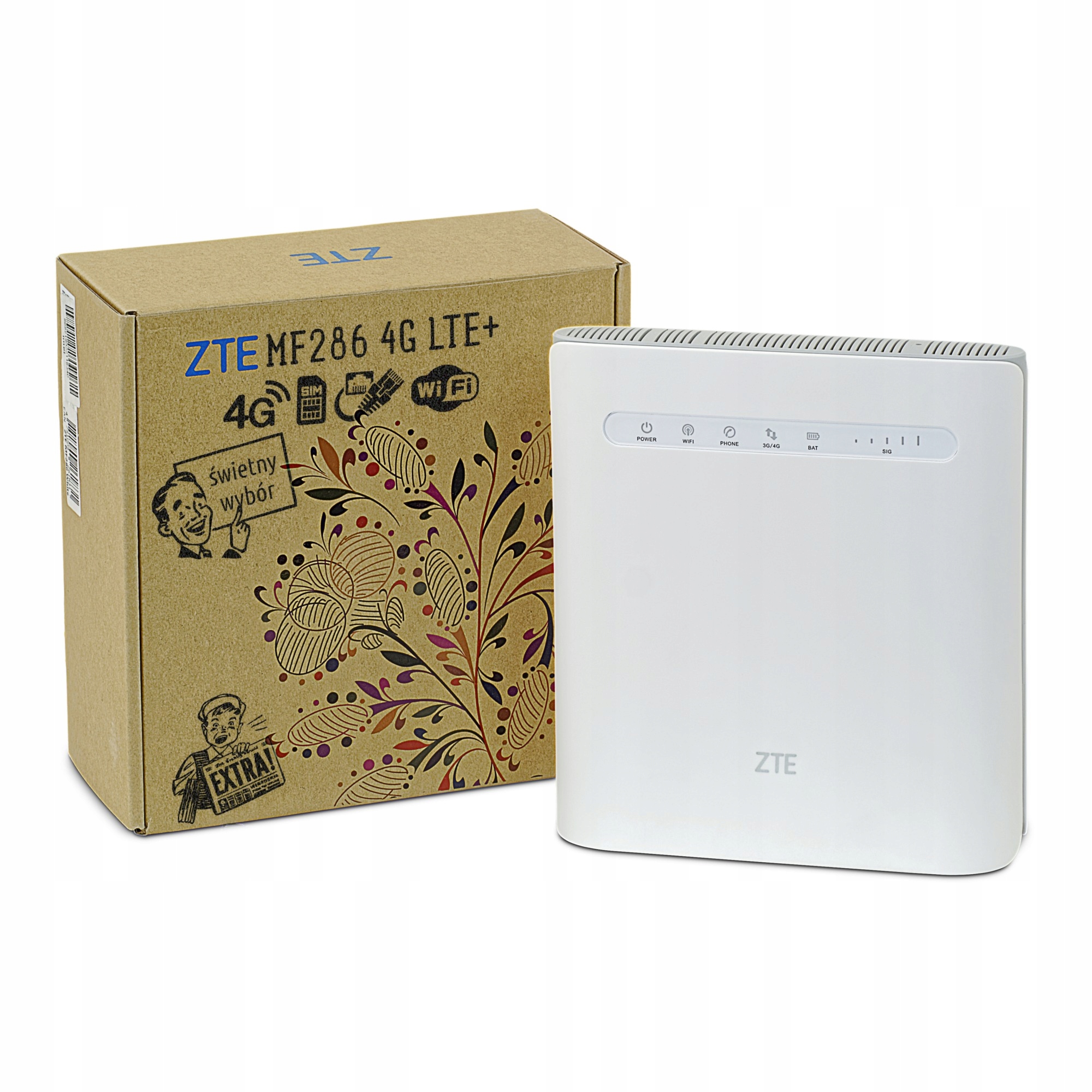 ZTE MF286 Domowy MODEM ROUTER 4G LTE kartę SIM agregacją bez SIMLocka ...