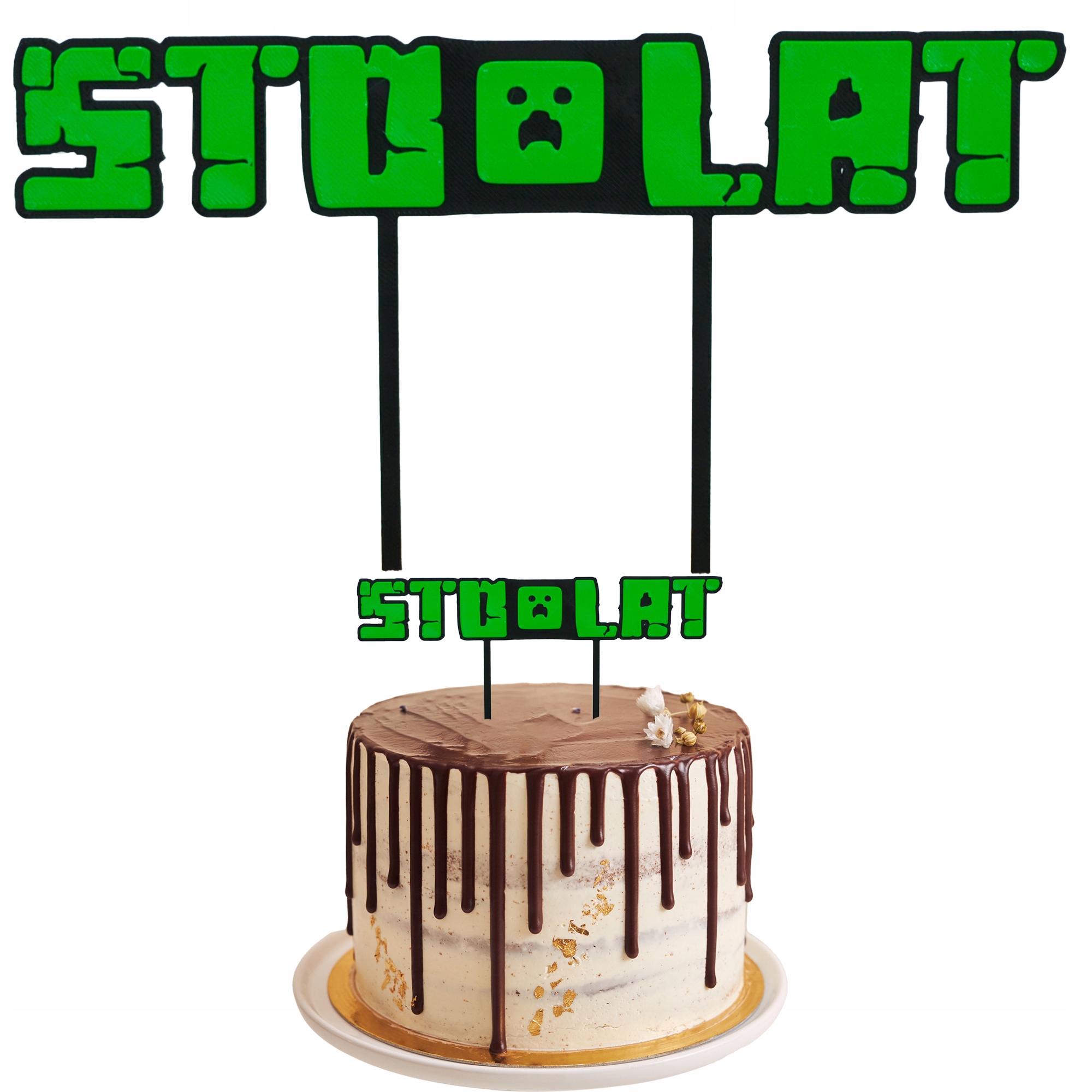 TOPPER URODZINOWY MINECRAFT STO LAT • Cena, Opinie - Allegro