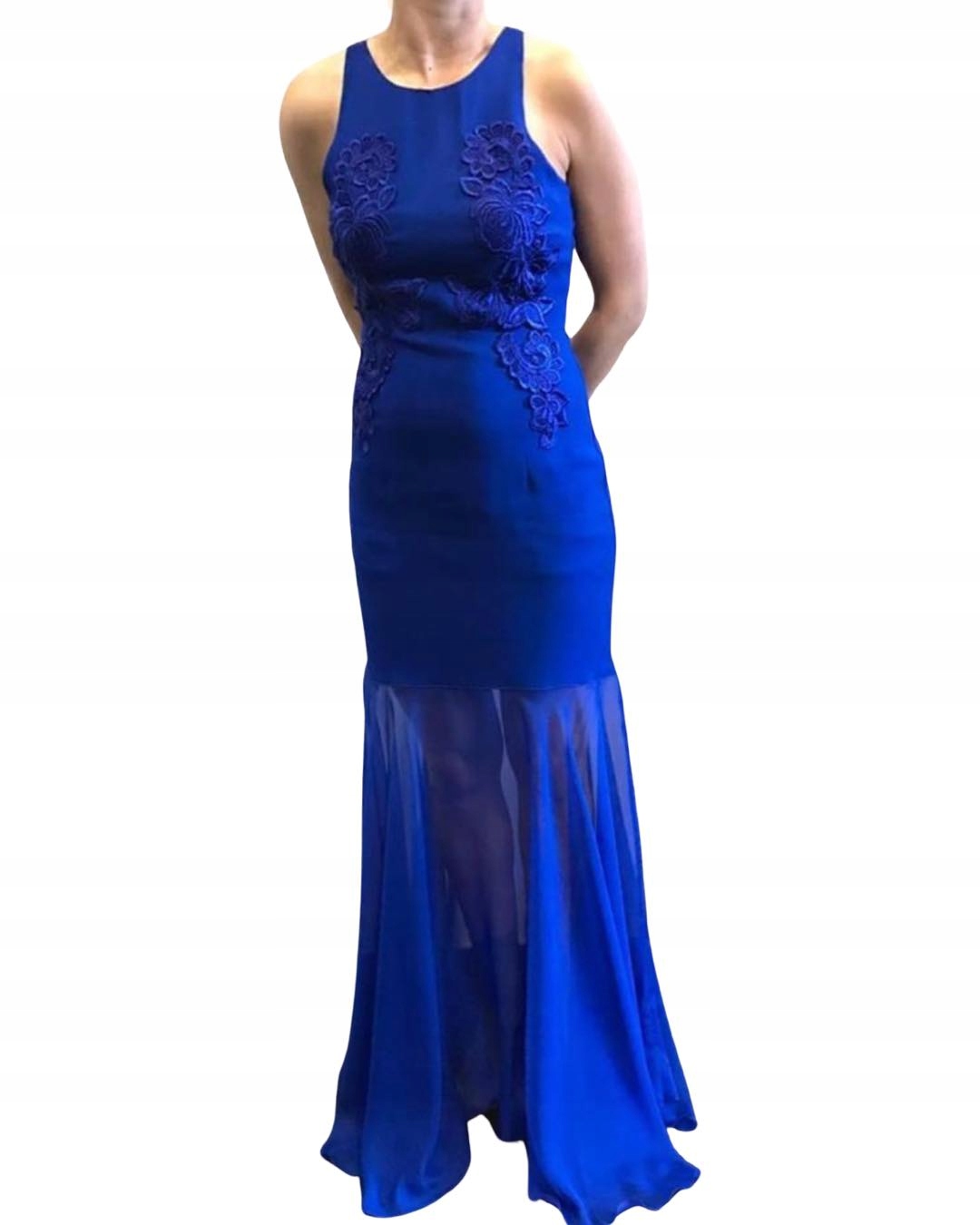 VG LUXUS CRISTINAEFFE ESTÉLYI RUHA HOSSZÚ MAXI KÉK SZILVESZTER M 38 ...