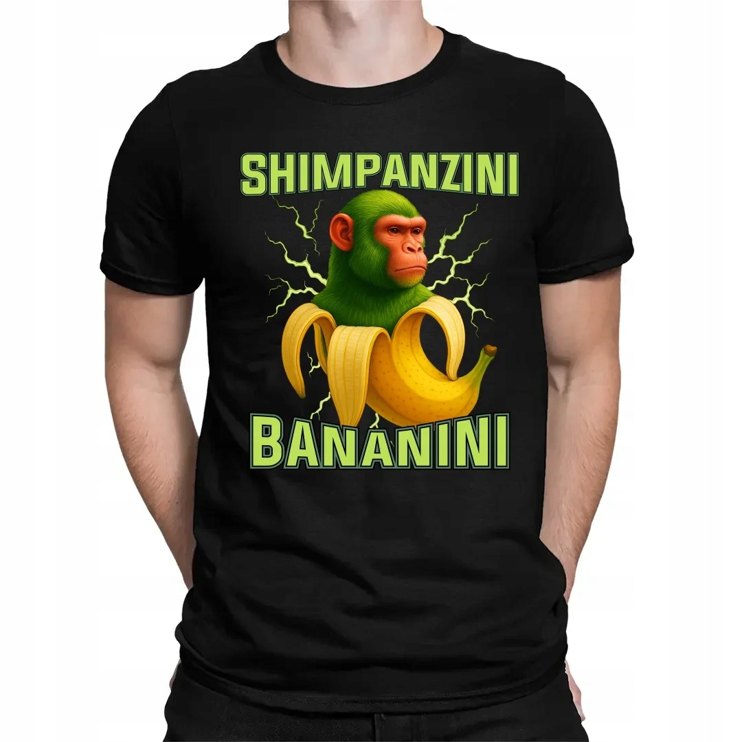 Shimpanzini bananini Italian Brainrot TIKTOK VIRAL TREND MĘSKA KOSZULKA ...