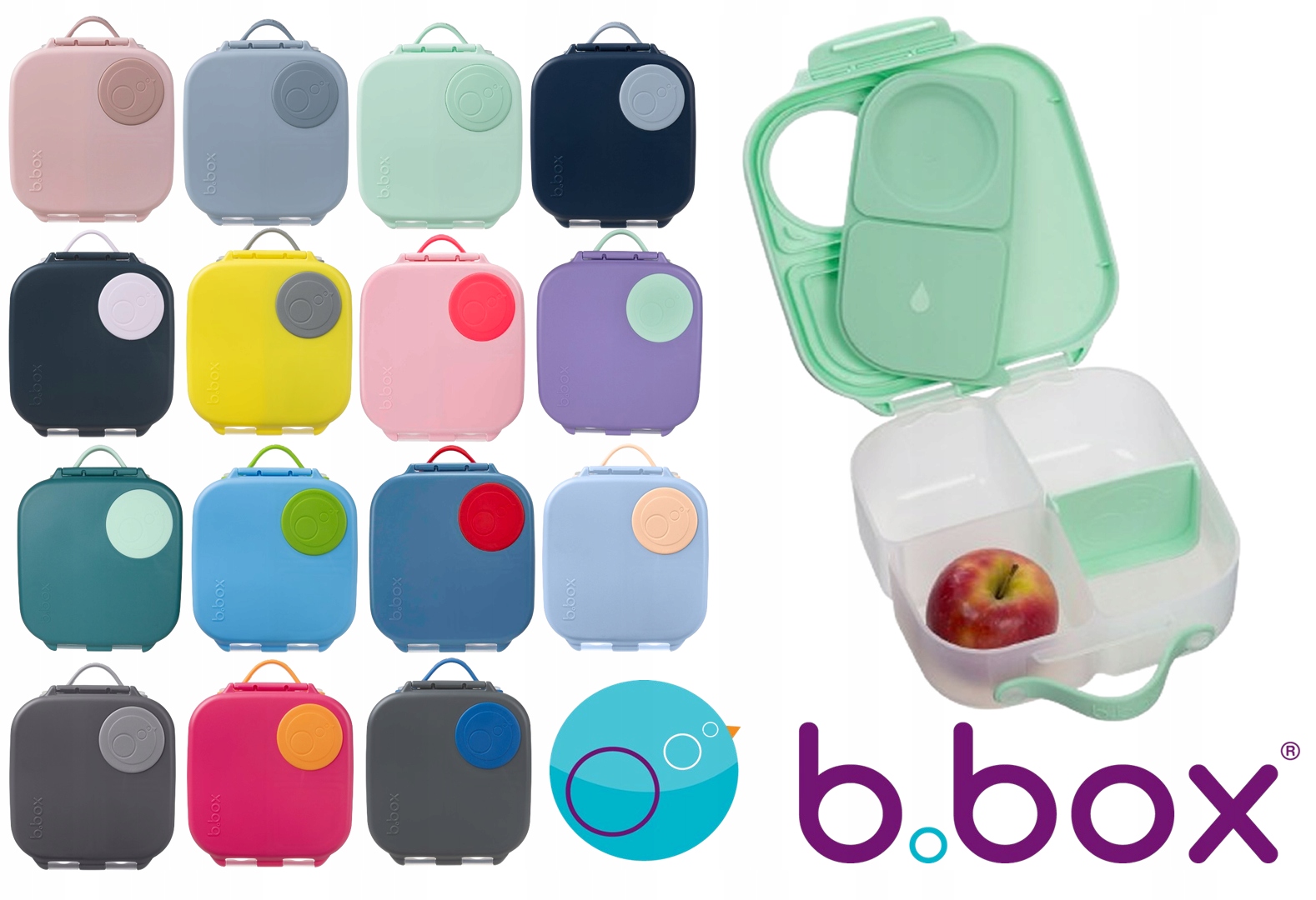 B.BOX Mini Lunchbox Śniadaniówka bbox 1000ml 15 Kolorów z pojemnikiem ...