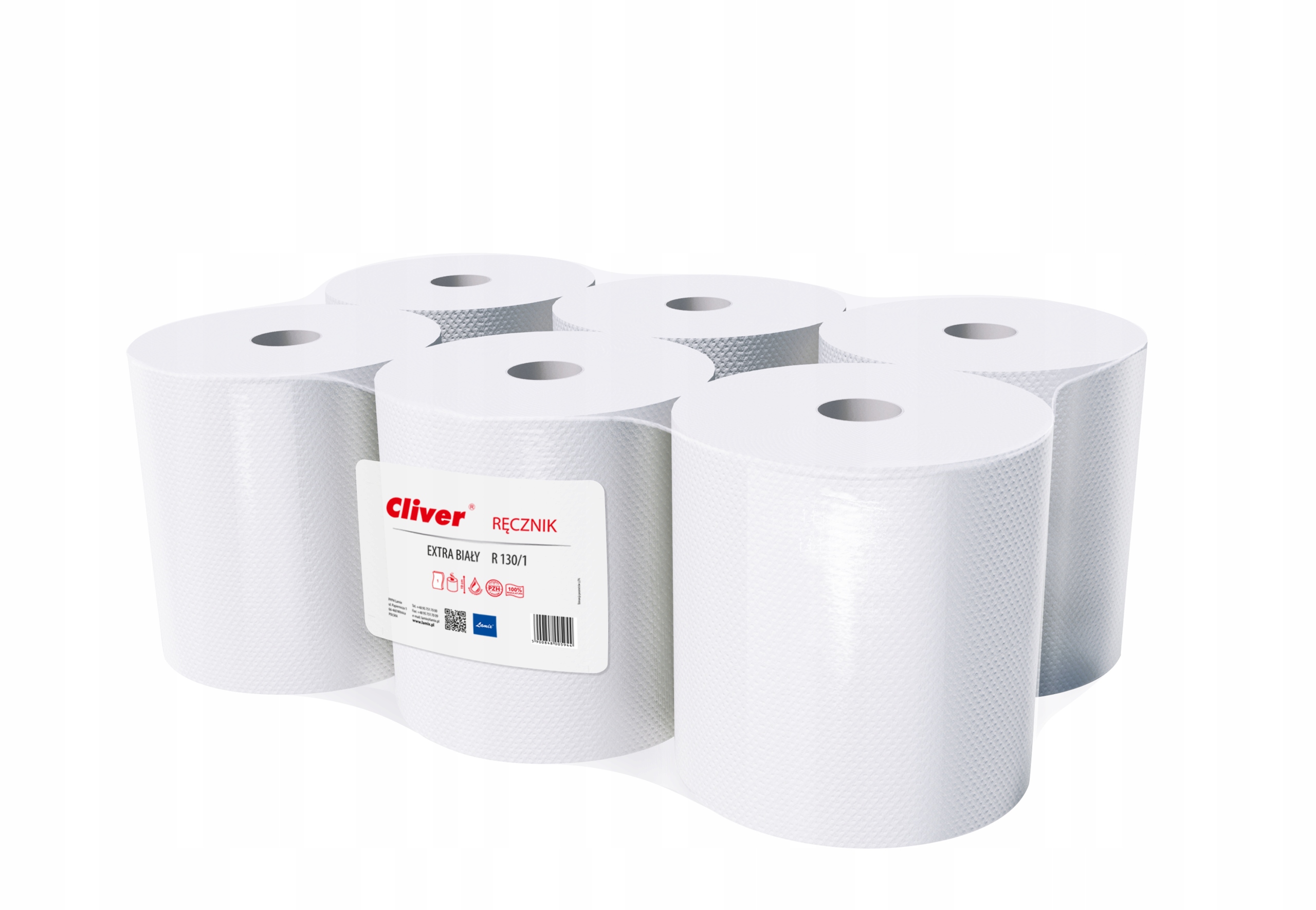 Papierová utierka v rolke Cliver 130 m biela 6 ks za 18.26EUR - Allegro