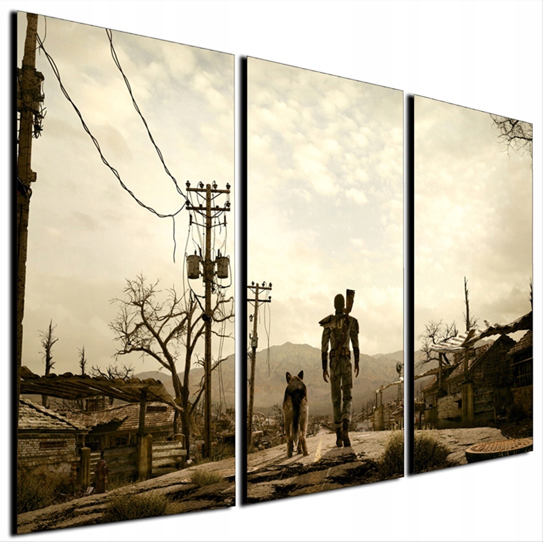 OBRAZ NA ŚCIANĘ 3D TRYPTYK Fallout 4 PC PS3 40x90 • Cena, Opinie ...