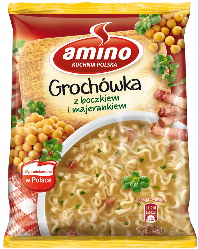AMINO zupa instant GROCHÓWKA 65g (8711200336166) • Cena, Opinie • Zupy ...
