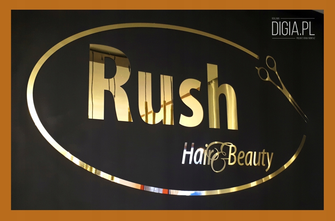 LOGO złote lustrzane LUSTRO • Cena, Opinie • Litery 10458387102 • Allegro