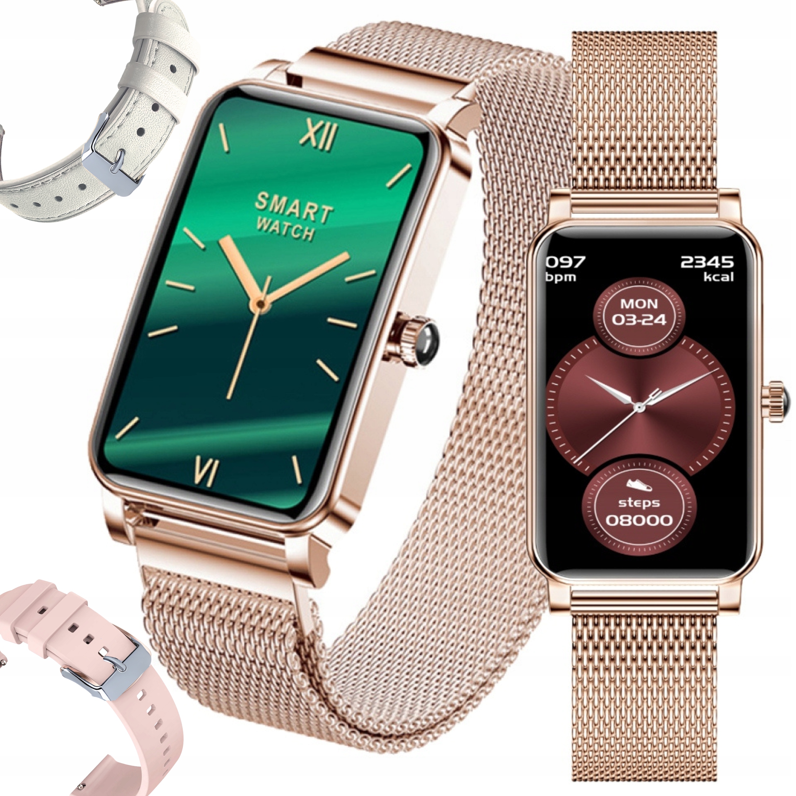 SMARTWATCH DÁMSKE HODINKY SMARTBAND KROKY POĽŠTINA za 52,70 € - Allegro