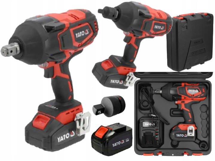 18V KLUCZ UDAROWY 3/4'' 2000NM YT-828075 AKU 4AH ŁADOWARKA ...