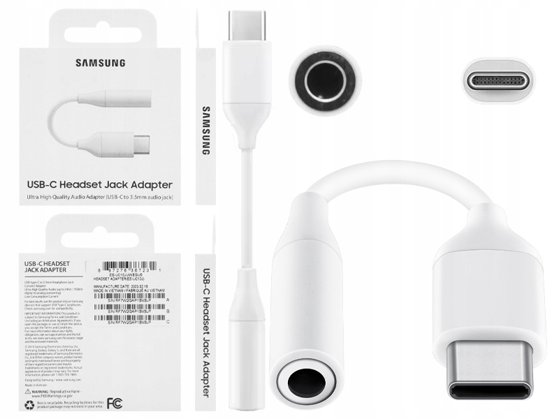 Samsung adapter, przejściówka USB-C - mini jack 3.5, audio kabel ...