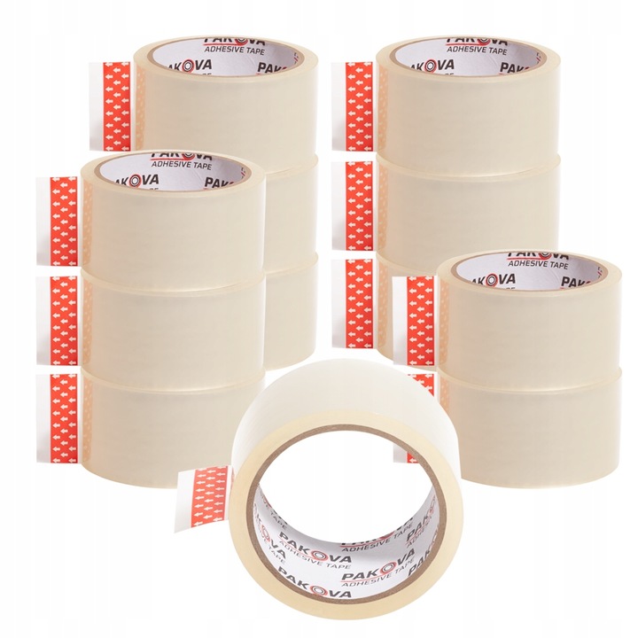 Taśma pakowa Pakova bezbarwny szer. 48 mm dł. 90 m 12 szt ...