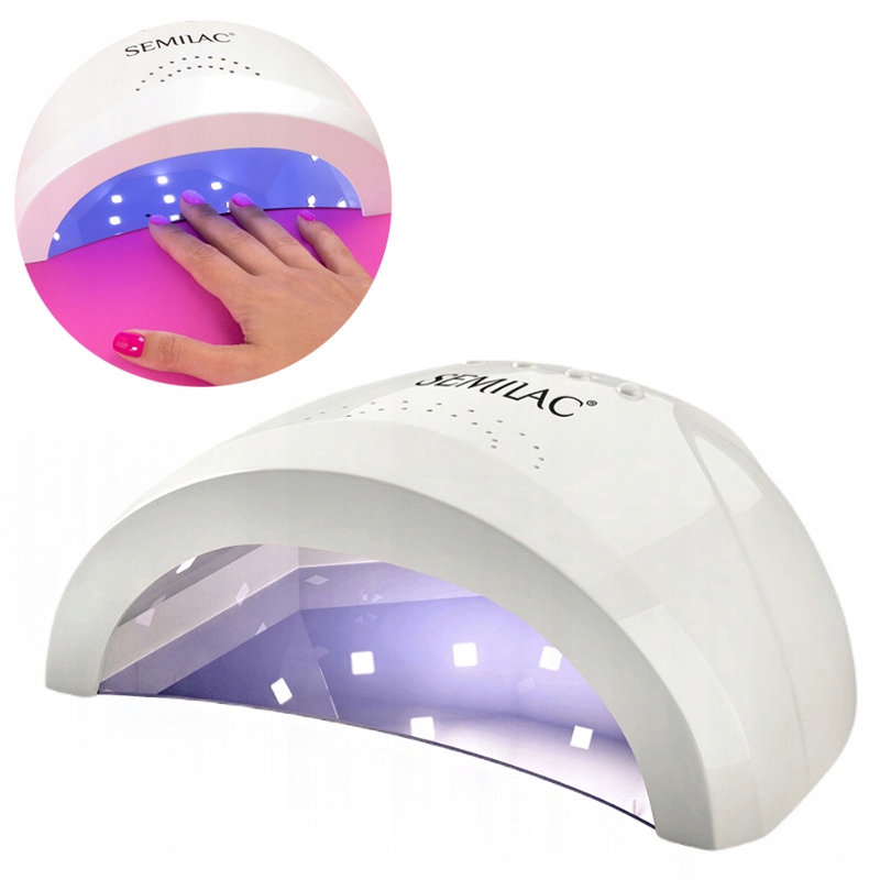 SEMILAC LAMPA DO PAZNOKCI UV LED MANICURE PEDICURE HYBRYDY ŻELE 24W/48 ...