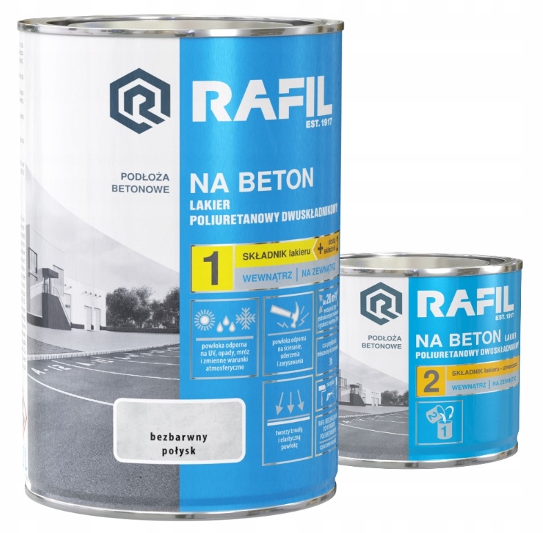 RAFIL BETONMAL NA BETON LAKIER I UTWARDZACZ POLIURETANOWY ZESTAW 3L ...