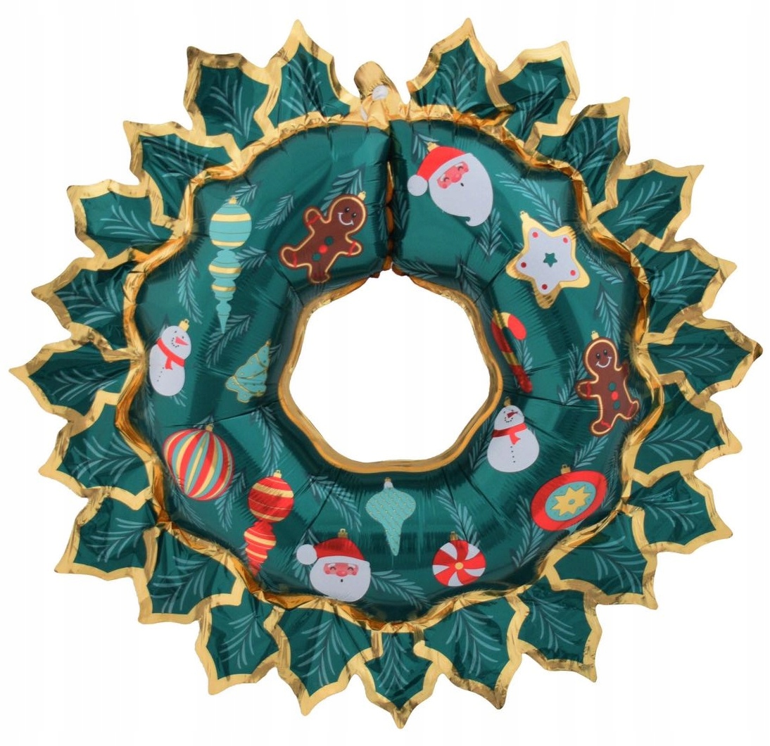 Foliový balónek Věnec Stroik Vánoce 80x67 cm za 48.00CZK - Allegro