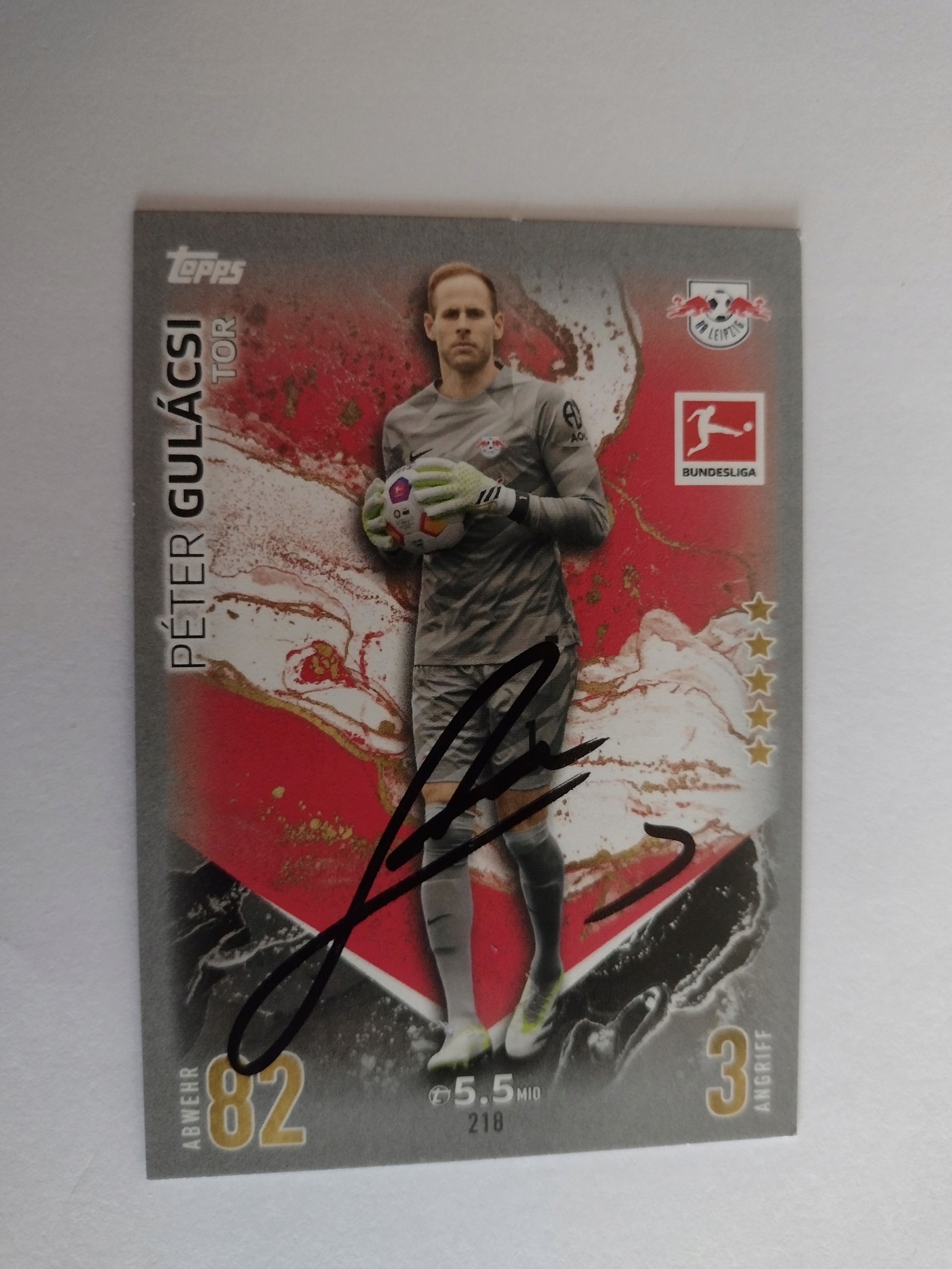 Karta topps mach attax autograf Bundesliga RB Leipzig Peter Gulacsi ... Karta topps mach attax autograf Bundesliga RB Leipzig Peter Gulacsi ...