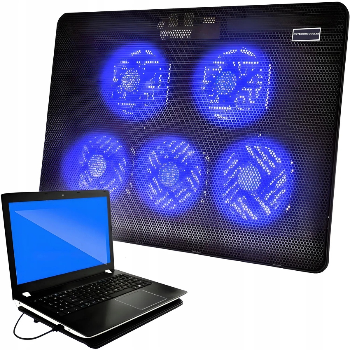 PODLOŽKA POD NOTEBOOK, CHLADICÍ PODLOŽKA, PODSVÍCENÍ 12-17'' za 280 ...