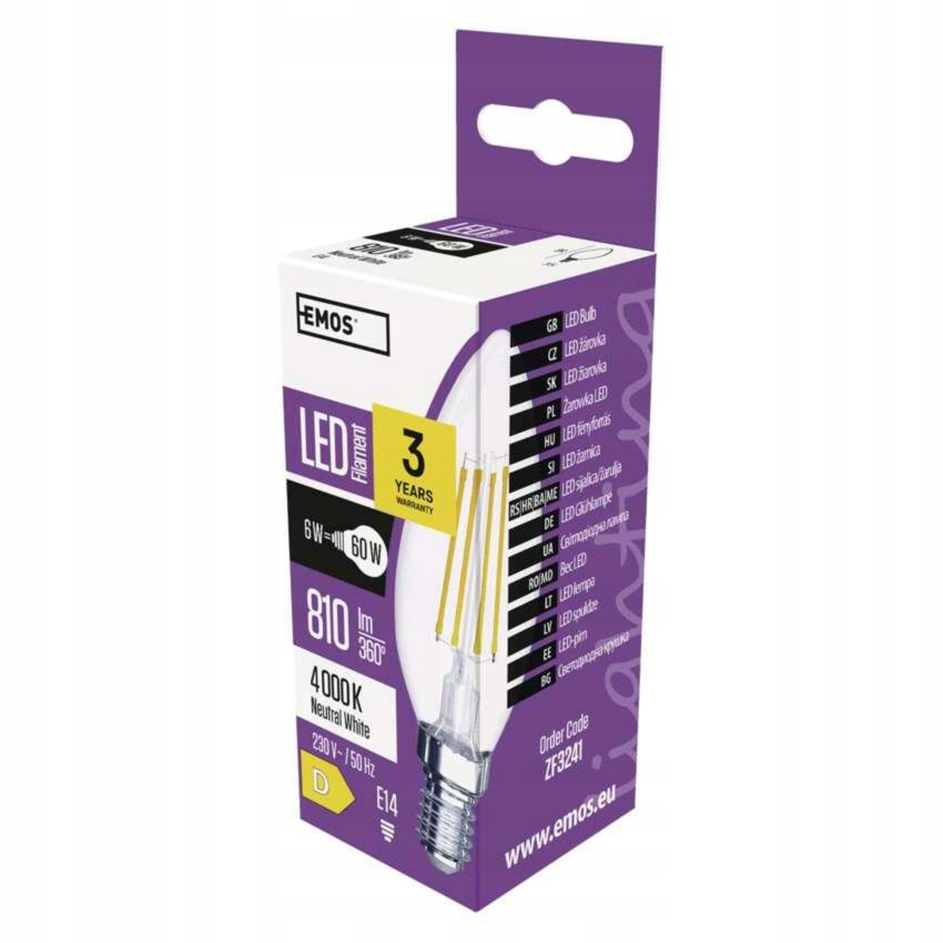 Żarówka EMOS LED Filament świeca / E14 / 6 W (60 W) / 810 lm ... Żarówka EMOS LED Filament świeca / E14 / 6 W (60 W) / 810 lm ...