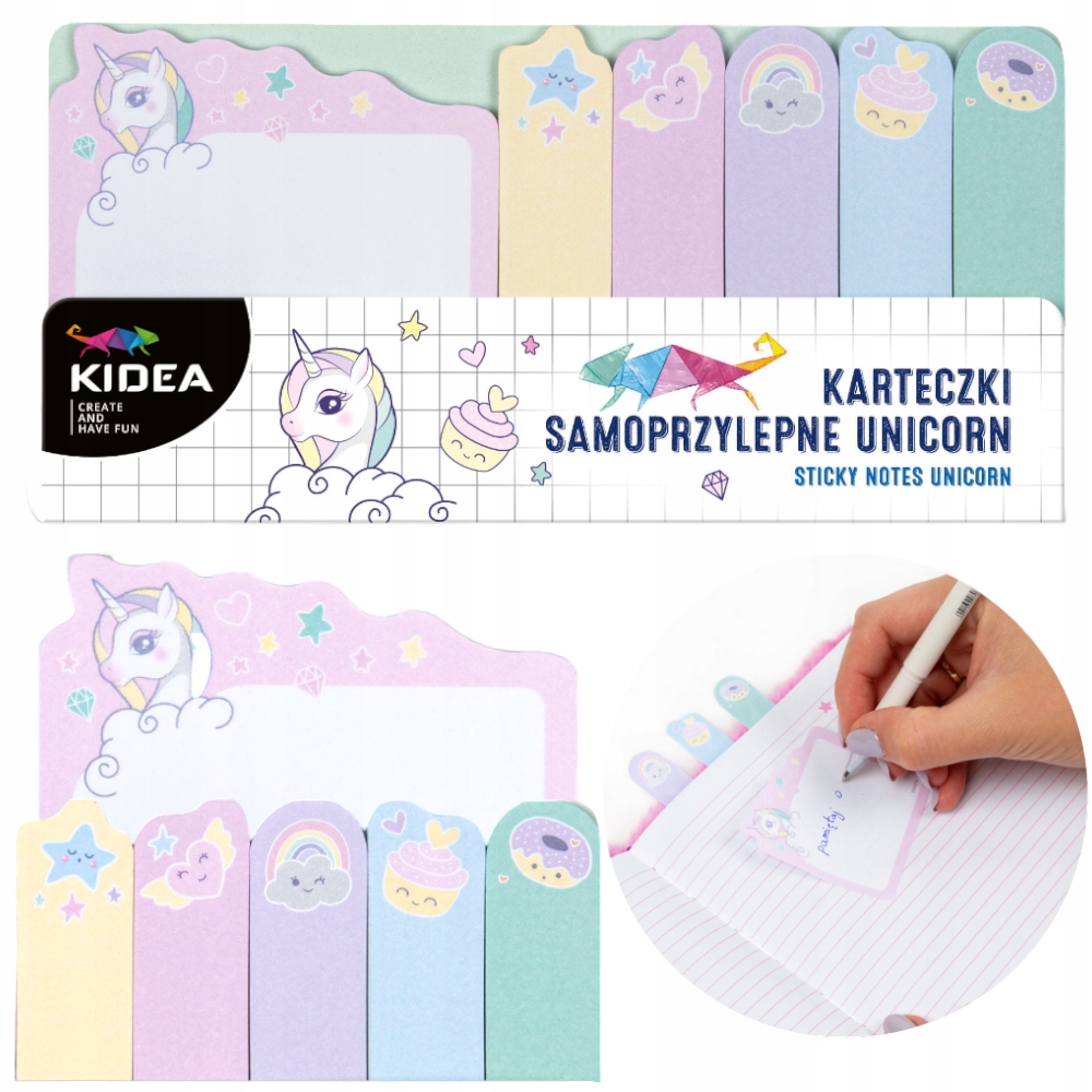 Karteczki samoprzylepne zakładki indeksujące notes JEDNOROŻEC Kidea ... Karteczki samoprzylepne zakładki indeksujące notes JEDNOROŻEC Kidea ...
