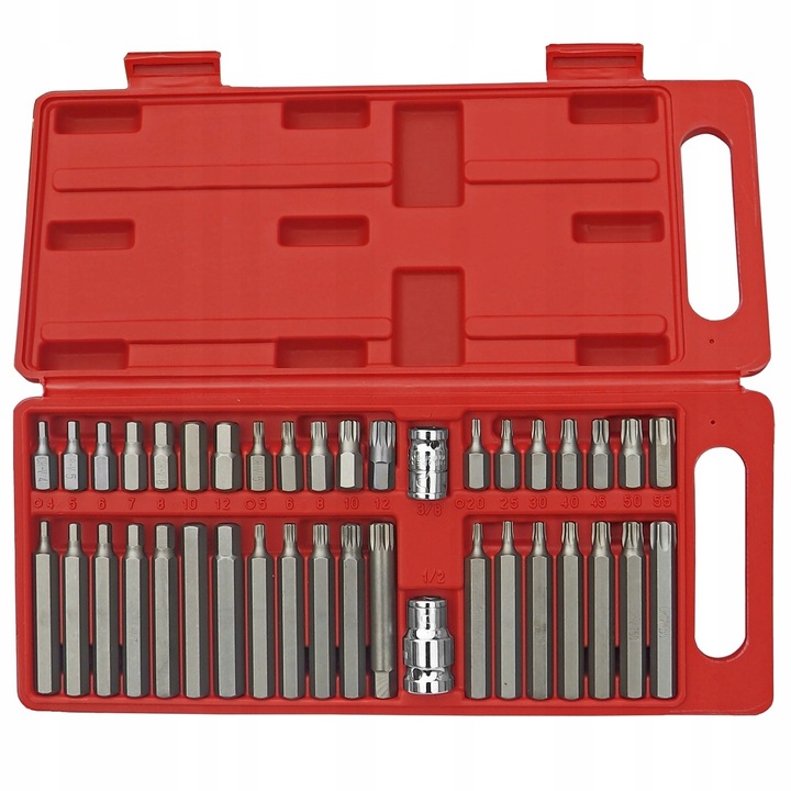 ZESTAW BITÓW KLUCZY KOŃCÓWKI KLUCZE IMBUS SPLINE TORX BITY 40 elementów 5906954291653 za 40 ...