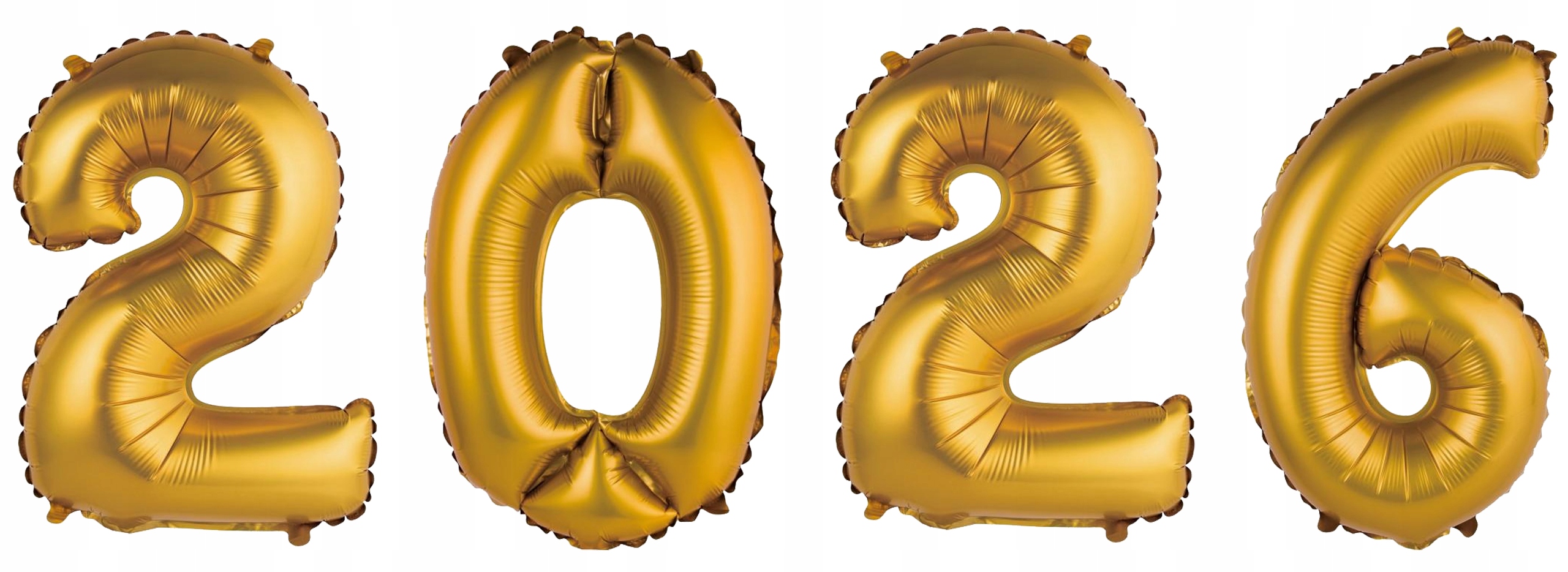 BALONY SYLWESTROWE CYFRA ROK 2026 ZŁOTY KOLOR NOC 2026 NOWY ROK • Cena ...