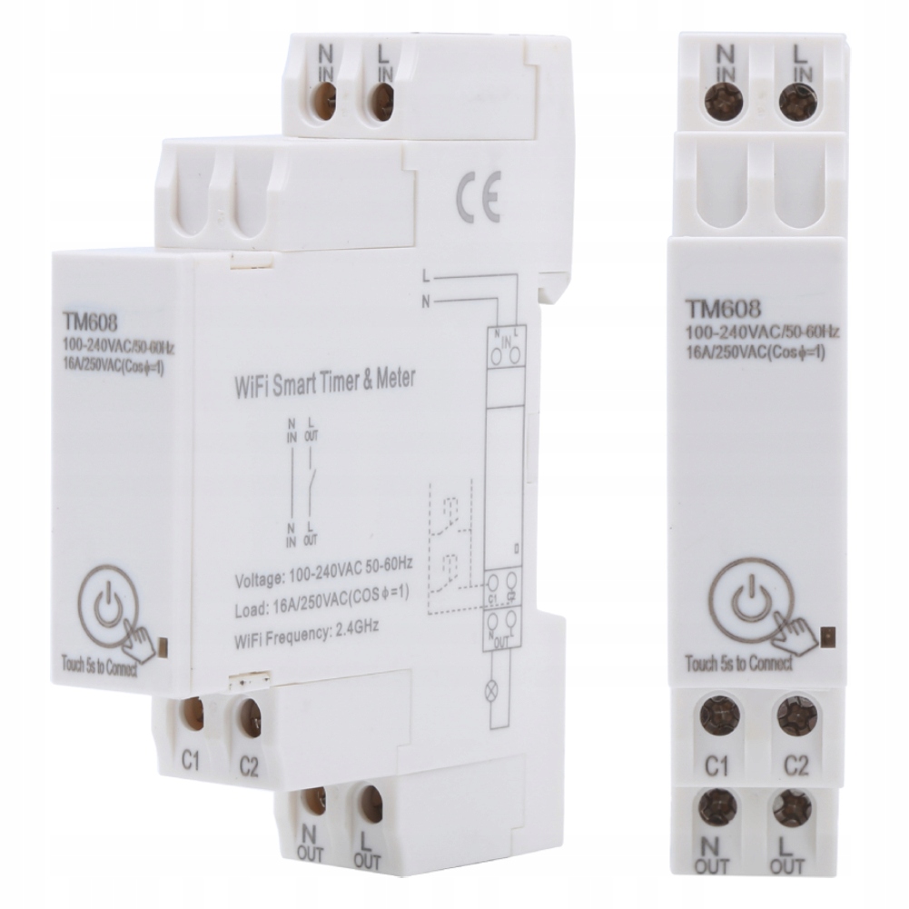 TM608 LICZNIK ENERGII PRĄDU JEDNOFAZOWY WIFI 16A 100-240V - porównaj ...